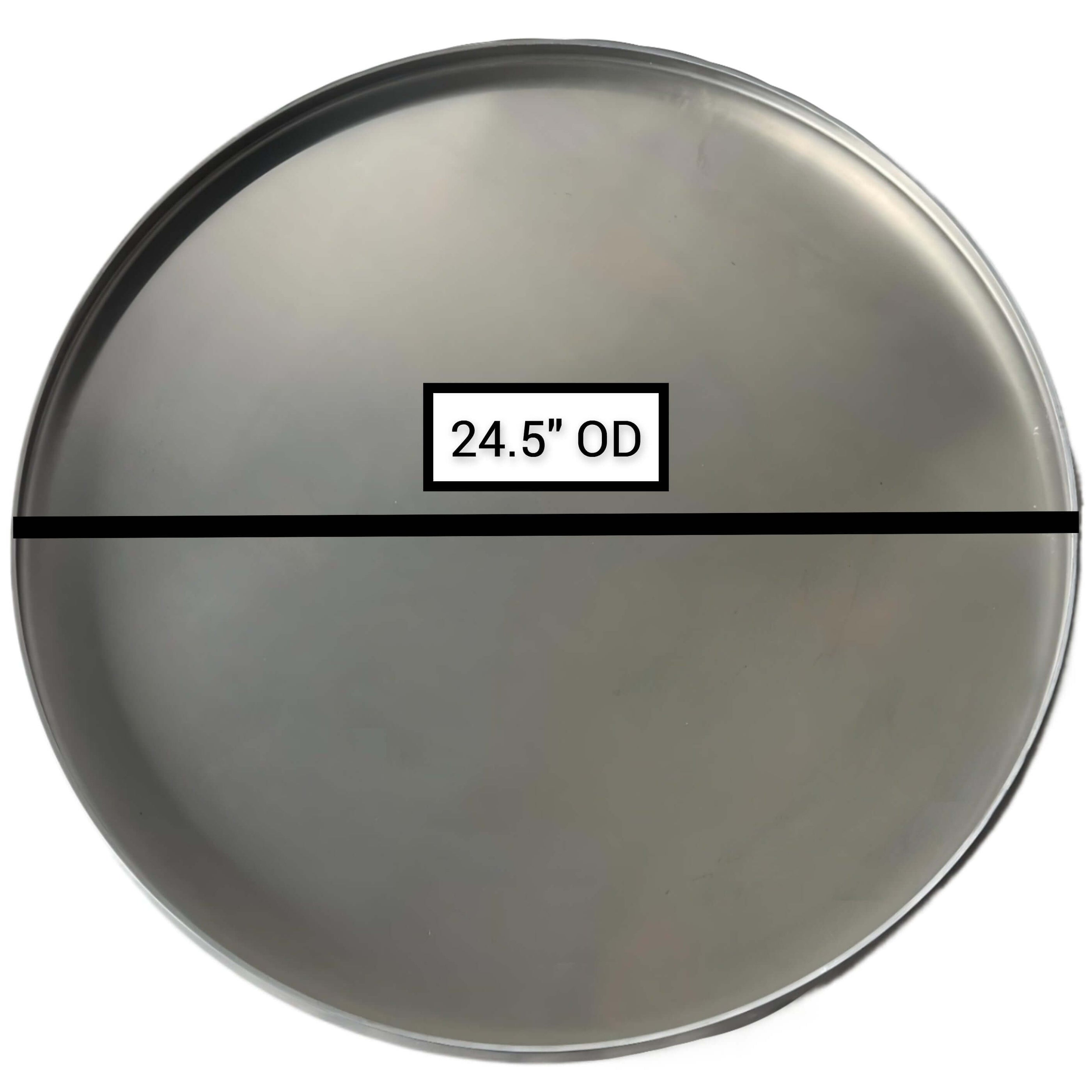 Kenworth Fuel Tank End Cap 24.5" OD - Aluminum - Flat Domed