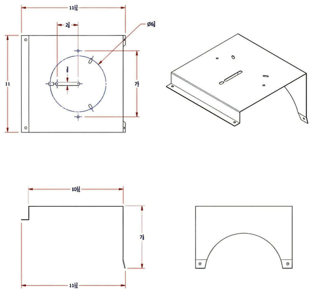 Western Star Beacon Light Bracket WS70 by Ace Manufacturing