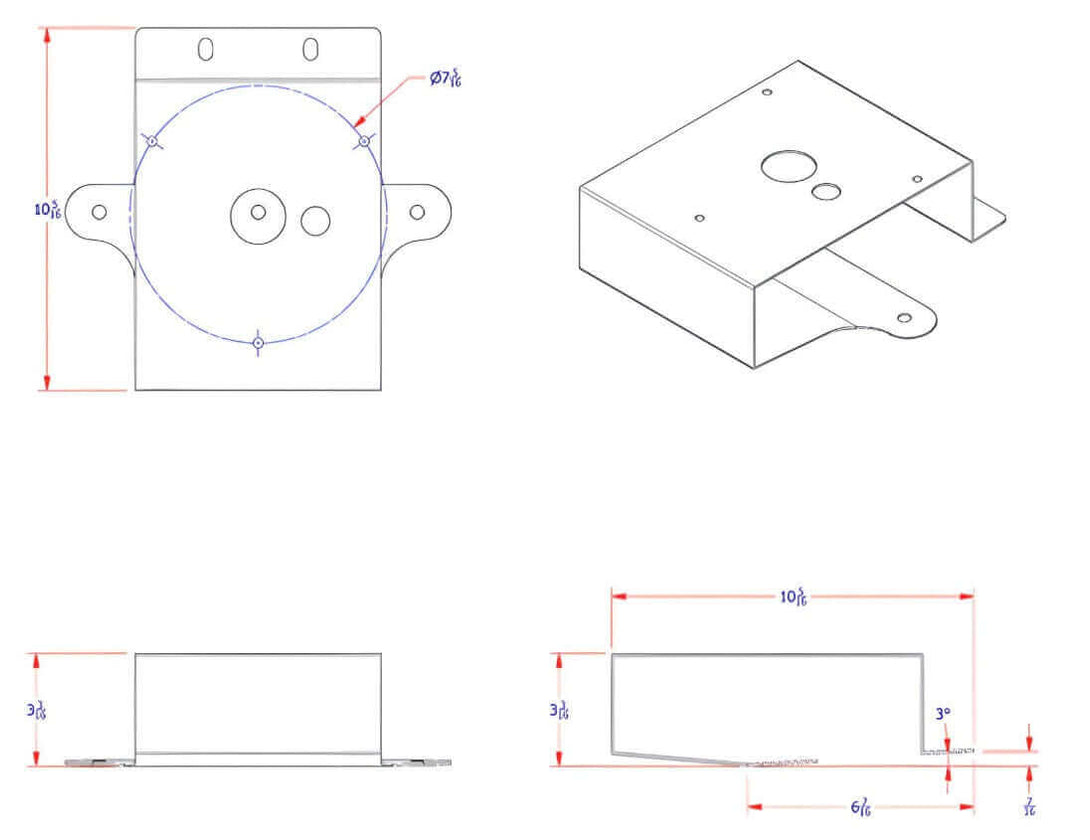 Freightliner M2 Beacon Light Bracket SS by Ace Manufacturing