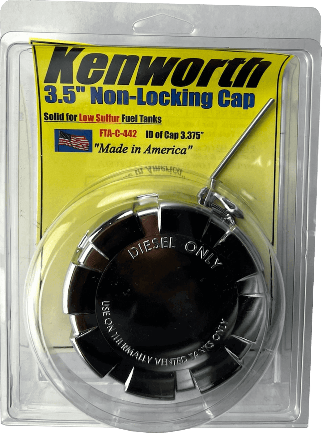 Chrome Kenworth Fuel Cap FTA-C-442