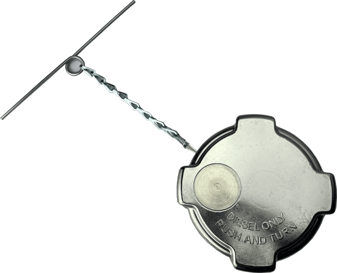 Fuel Cap for Freightliner Chrome 1/4 Push and Turn Style